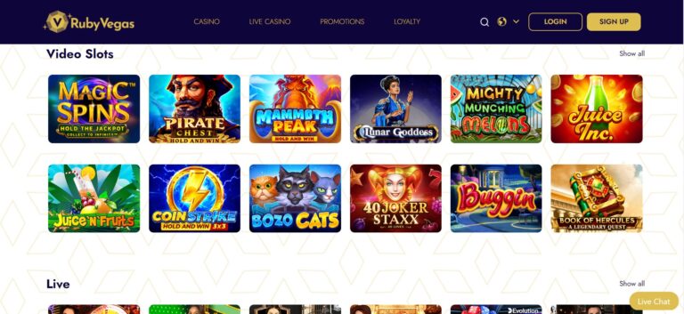 Ruby Vegas Casino Belgique - Examen indépendant des bonus et des jeux